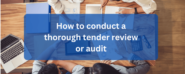 Expert Tender Review or Audit | How To Conduct a Tender Review from the ...